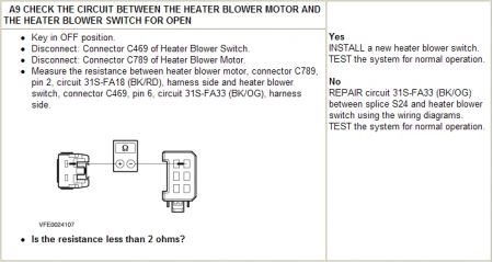 2003 Ford Focus A/C Only Works with Fan on #1
