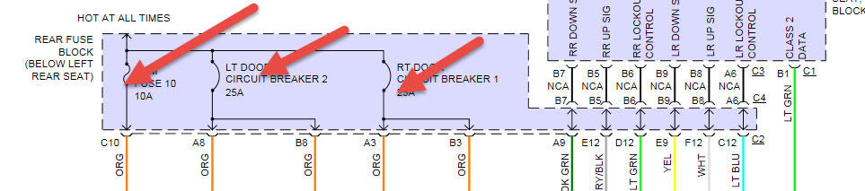 Driver Door Module - Power Windows: on the Driver Side Door Module...