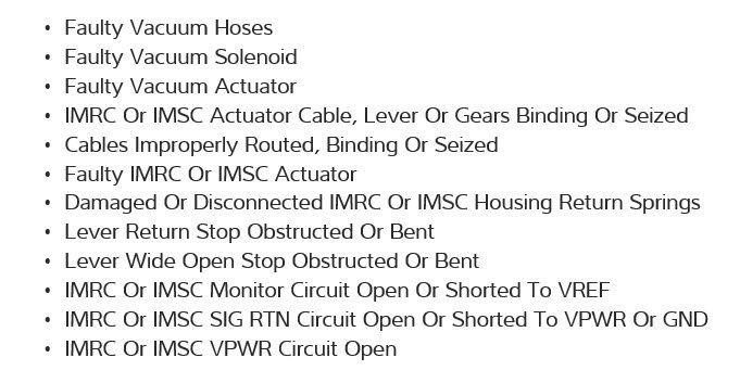 P2004 Code Definition Intake Manifold Runner Control (IMRC) Stuck ...