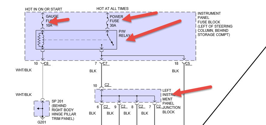 Location of Power Window Relay: My Power Windows Don't Work.