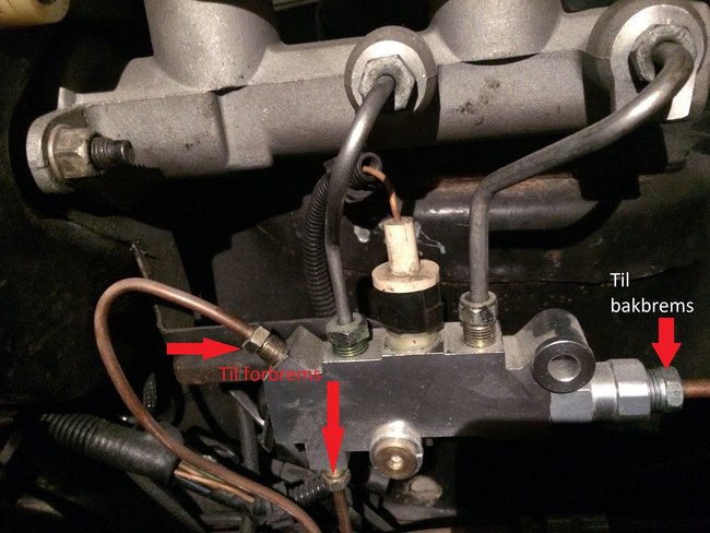 Connecting Master Brake Cylinder to Proportioning Valve
