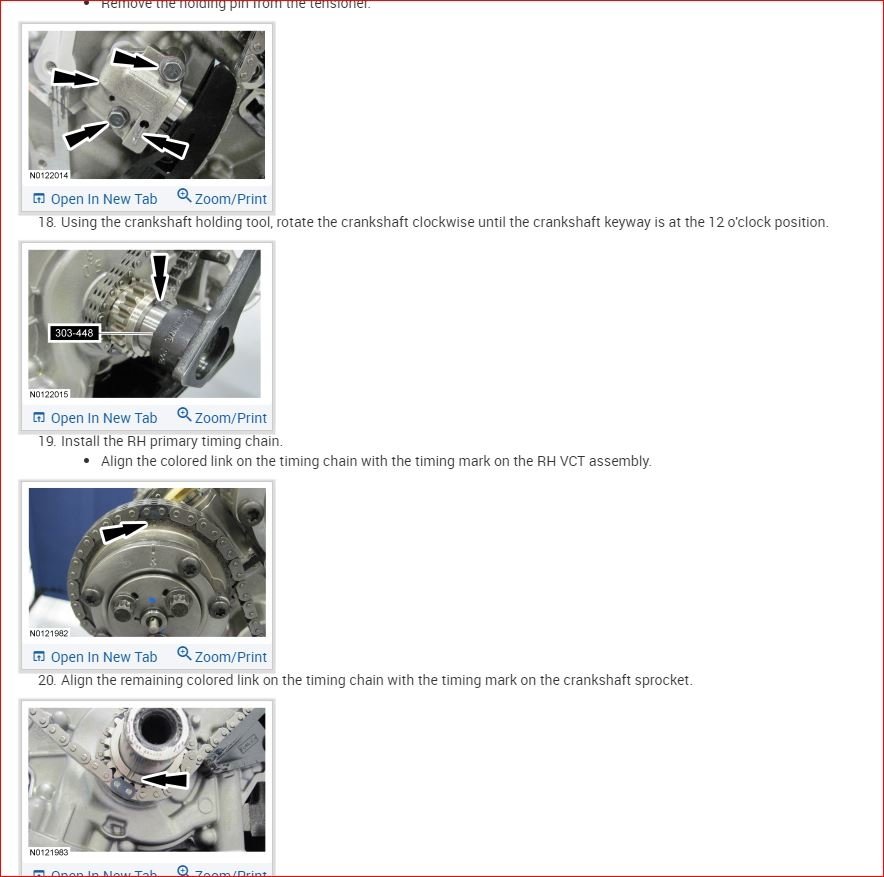 Correct Timing Chain Marks and Procedure Needed?