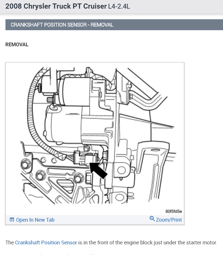 PT Cruiser Crankshaft Sensor Camshaft Position Sensor For Chrysler ...