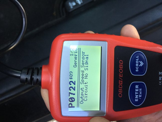 Output Speed Sensor Location, Code P0722: I First Received a Code ...
