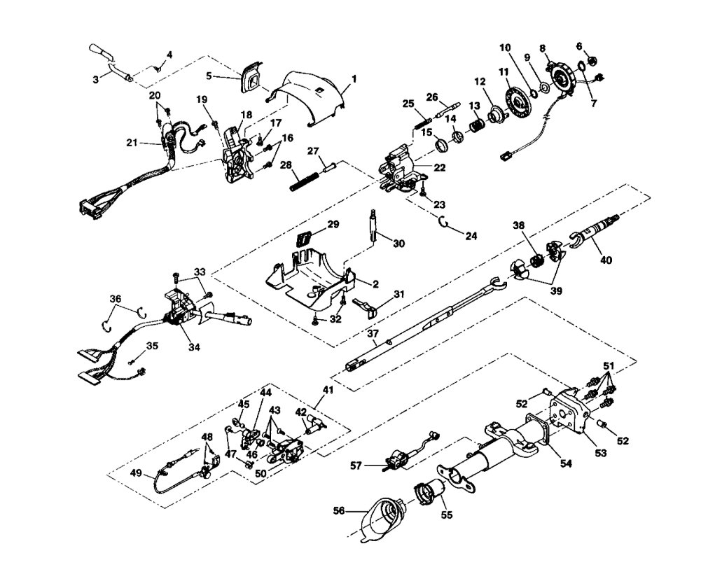 Exploded View For The 1992 Chevrolet Astro Van Non-Tilt, 45% OFF