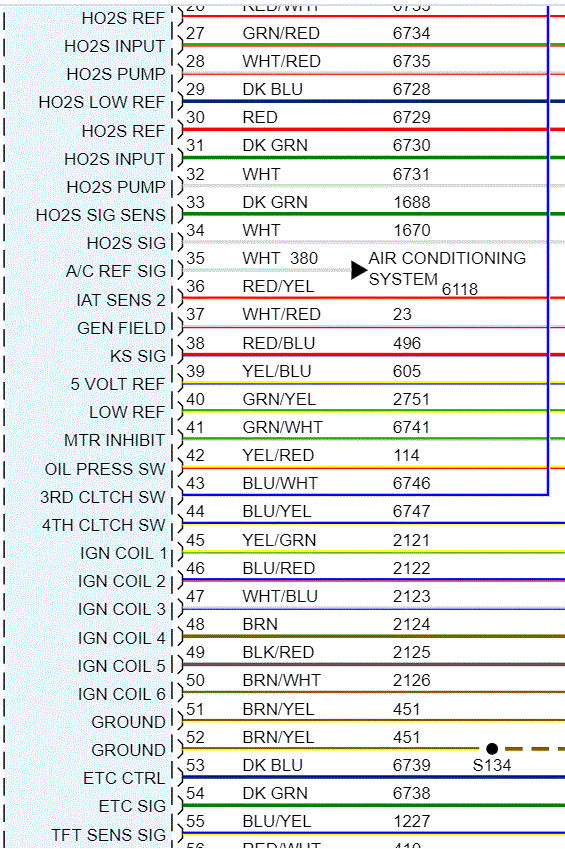 ECM Plug Wires Colors Diagram Needed: Good Evening, I Have the Car...