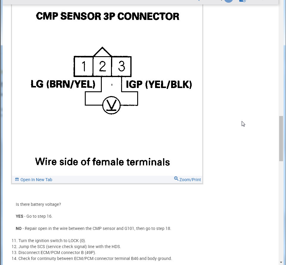Camshaft Position Sensors Code P0365: Code P0365 Permanent DTC CMP...