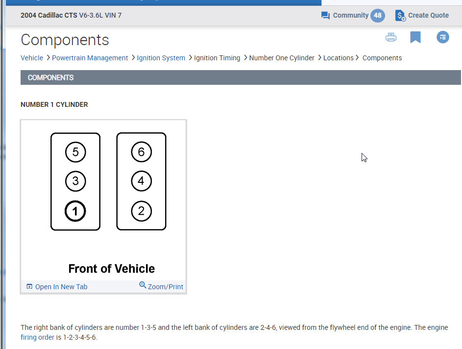 Firing Order?: Where Is the Number Thee Cylinder Located on My Cts...