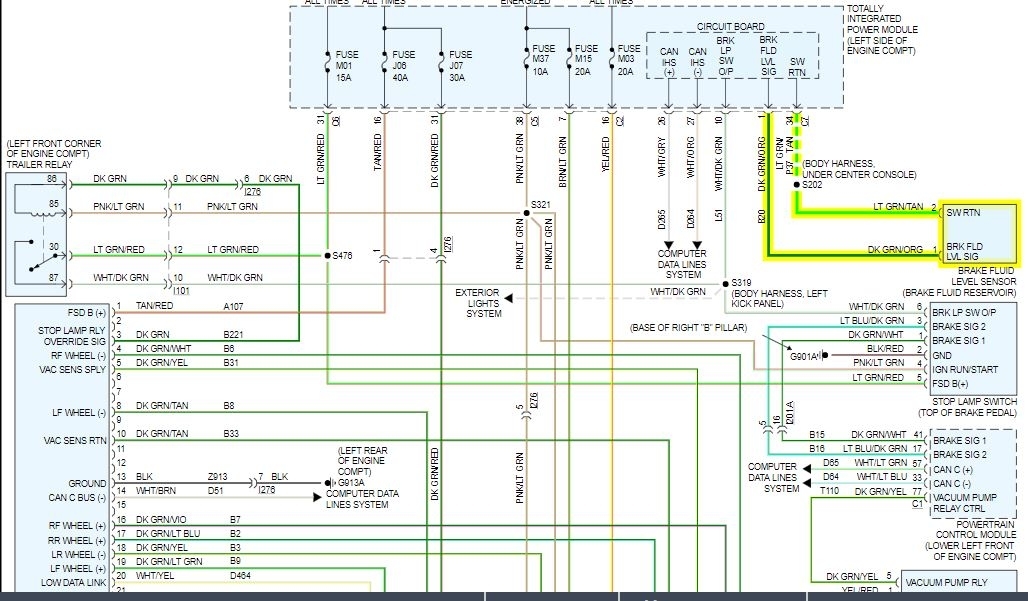 Brake Fluid Sensor: Wires to Sensor Look to Be Cut or Chewed Off.