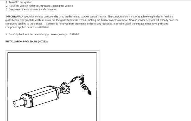Oxygen Sensor Location and Replacement Instructions Needed