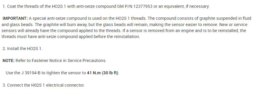 Oxygen Sensor Location and Replacement Instructions Needed