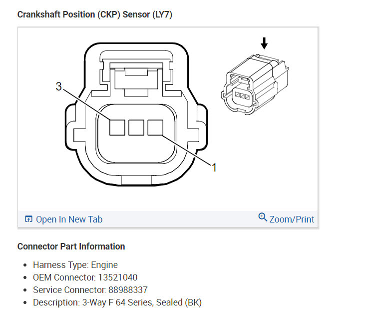 Crankshaft Position Sensor Pigtail Wire Diagram Needed