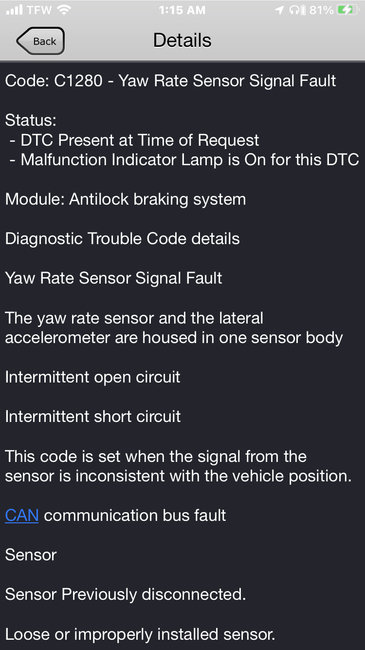 Error Code C1280: My Traction Control Lights Will Appear From Time...