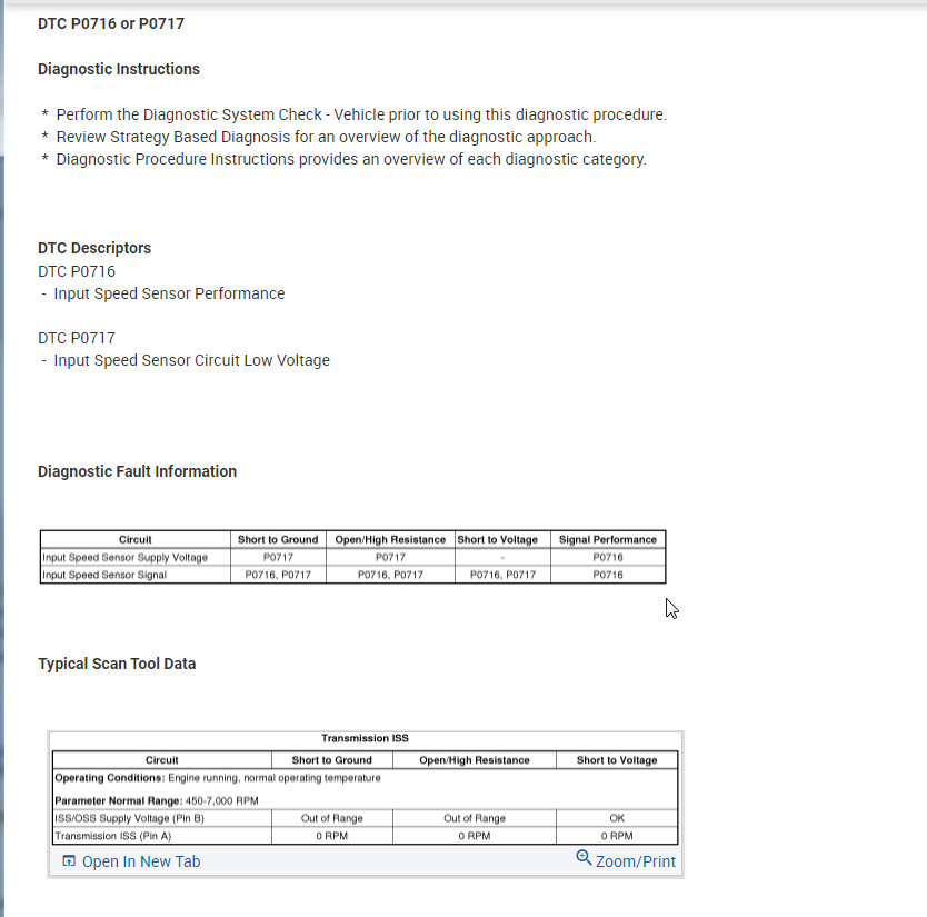 Codes P0716 and P0717, Speed Sensor Location Needed
