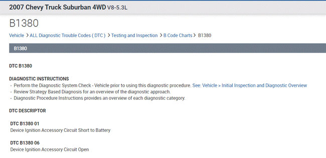 Crank No Start, Codes U0140 and B1380