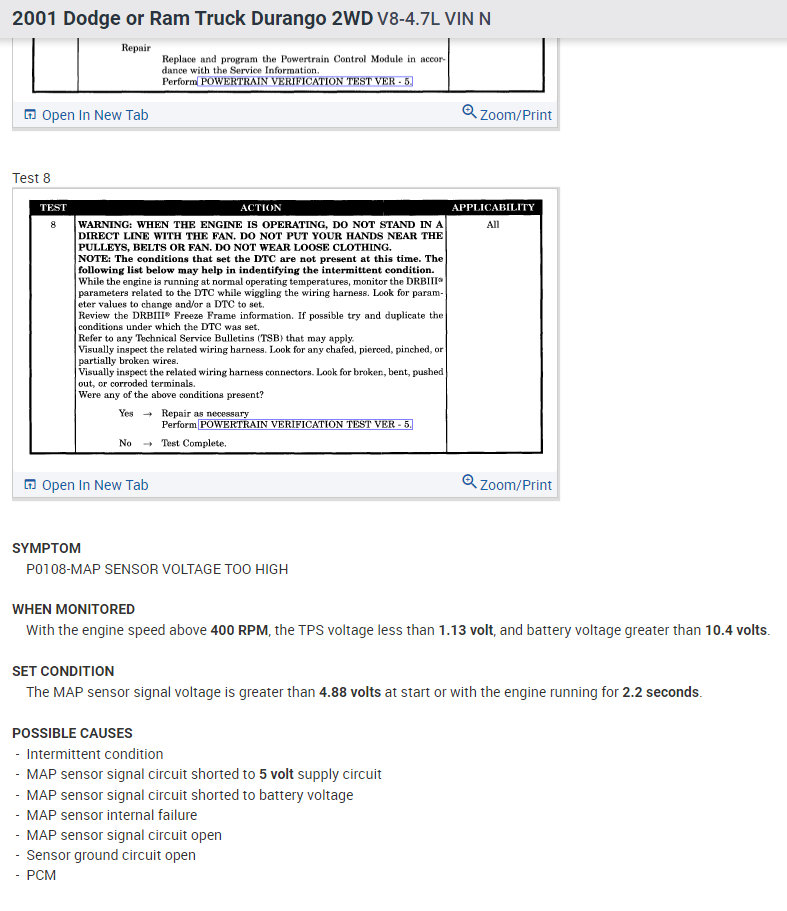 Trouble Code P0108: Trouble Code P0108 Manifold Absolute Pressure/...