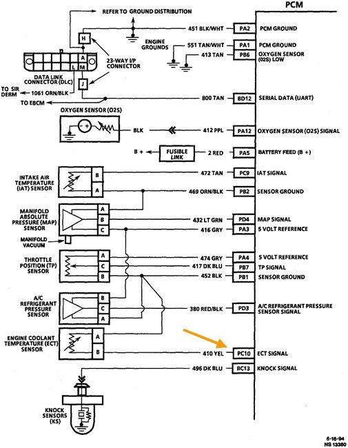 Wiring Diagram for ECT Sensor and Sender Units Needed