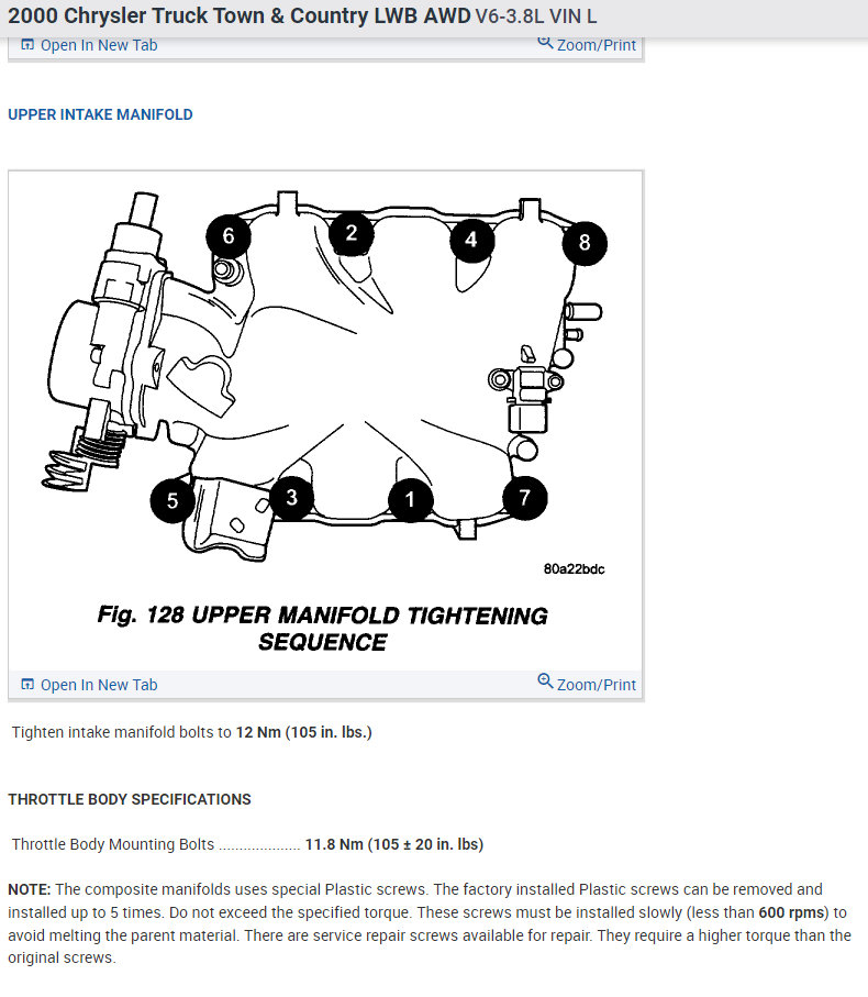 Lower Intake Manifold Torque Sequence: Intake Manifold Torque ...