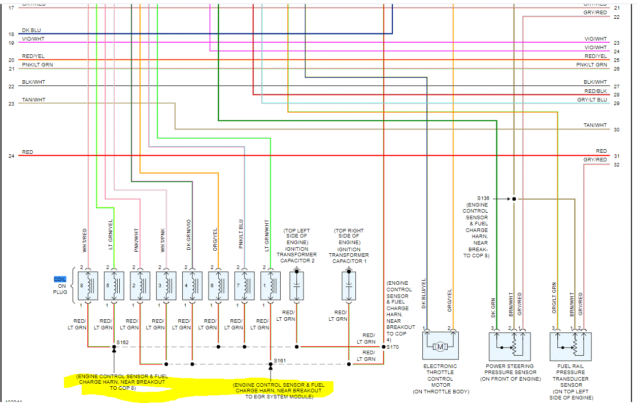 Sensor Plug: Bank 2 Wiring Bundle That Feed the Cop and the Fuel ...