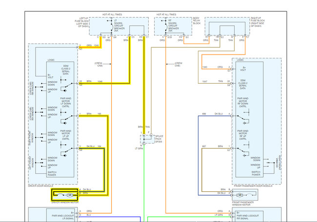 Window Switch Wiring Diagram: Window on Drivers' Side Will...