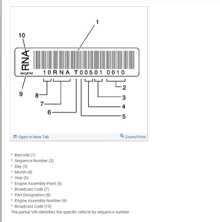 Fuel Injector Identification: What Segment of the VIN# Identifies ...