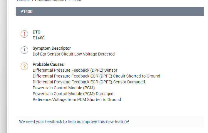 Code P1400: My Taurus Has Very Low Miles 41000, Out of No Where ...