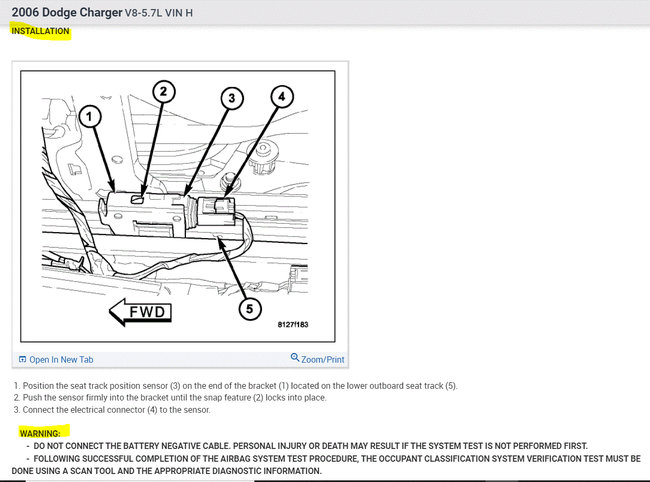 Faulty Seat Track Positioning Sensor: My Tester Shows Faulty Seat ...