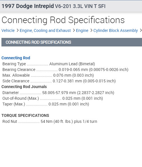 Inserts (connecting Rods) Torque Specs Needed: What Are the Torque...