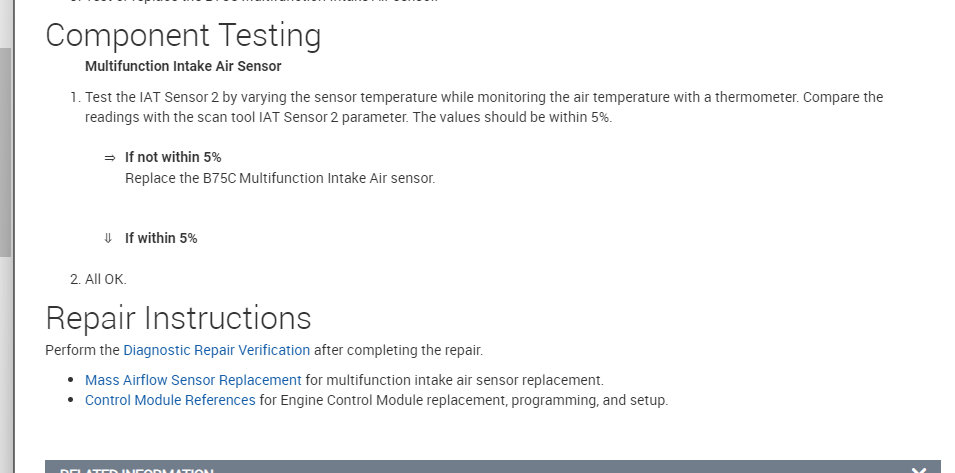 Codes P0097, P0099, P00F4, P00F6, P0114, P2199, P2230, Possible ...