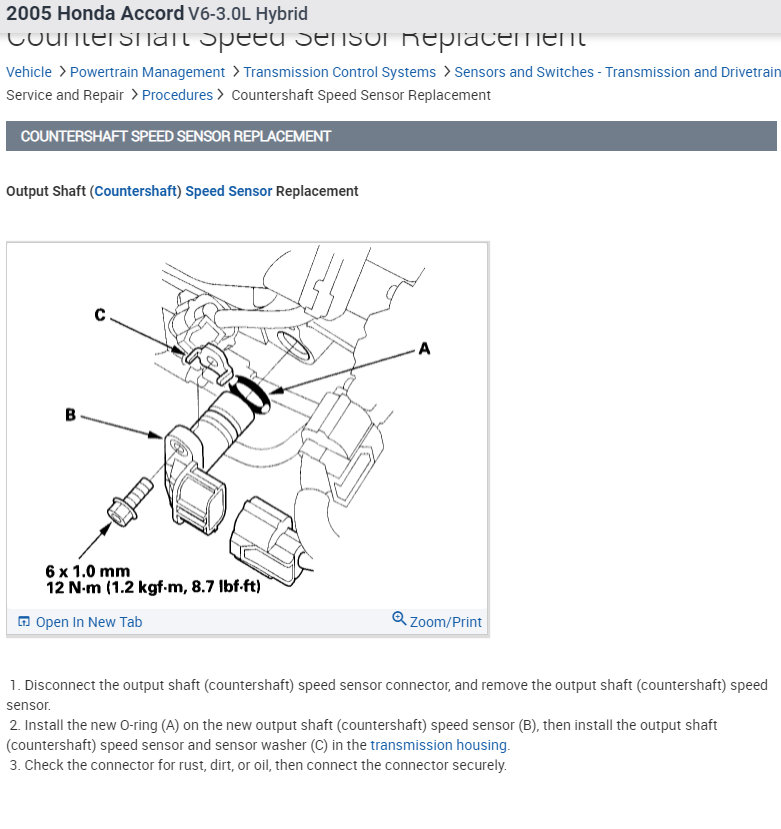 Transmission Sensors, Code P0722: I Have a Code P0722. I Was ...