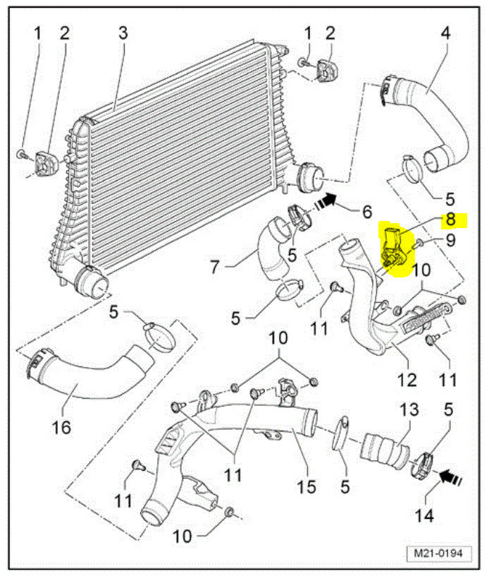 Where Is the Intake Temperature Sensor Located?