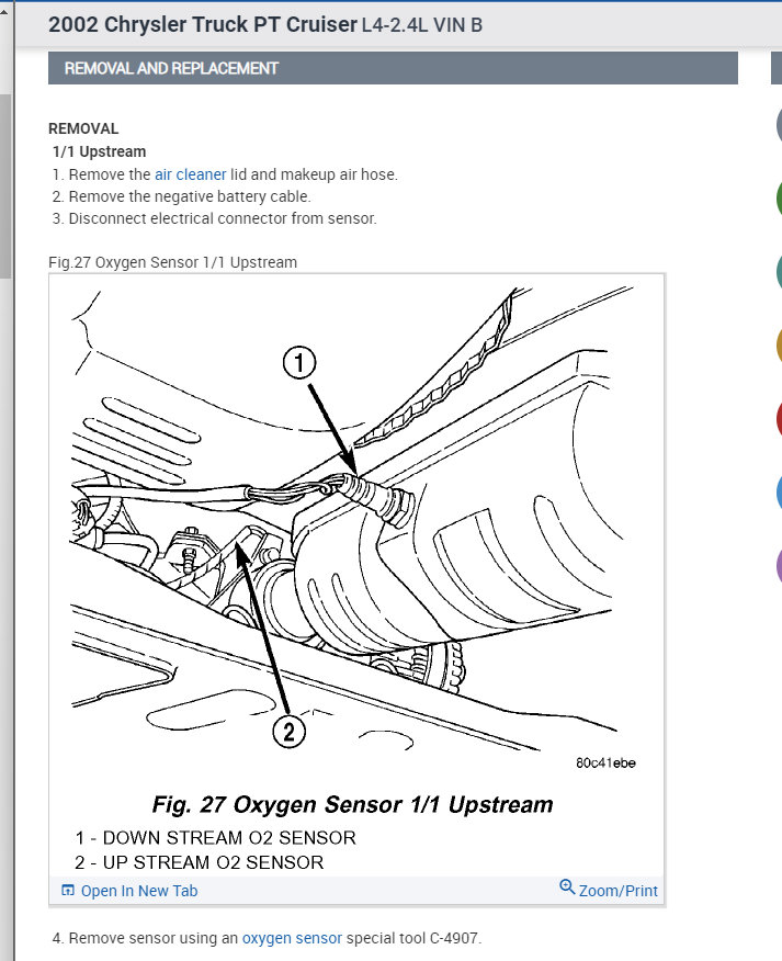 O2 Sensor Locations: I Have An 02 PT Cruiser That Keeps Throwing ...