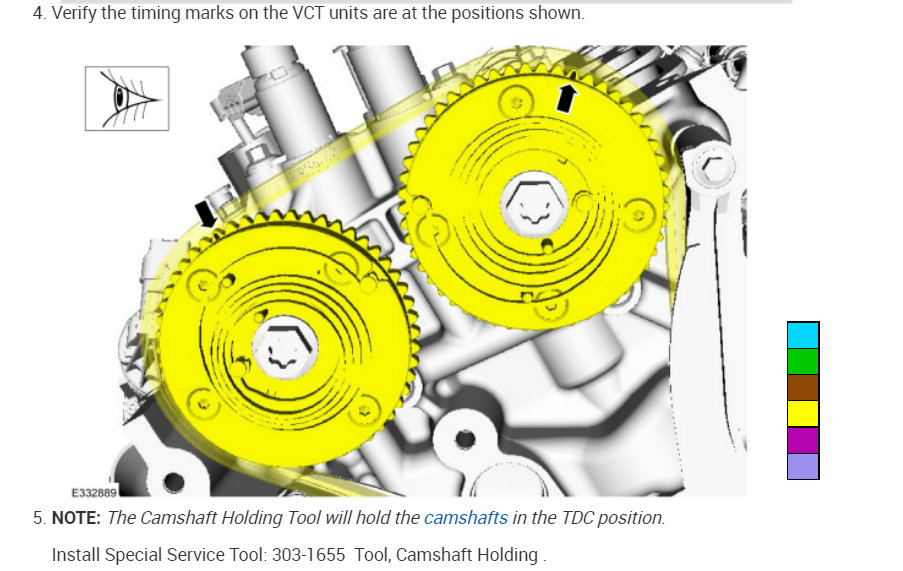 Cam Phasers and Timing Off - Timing Chain Marks