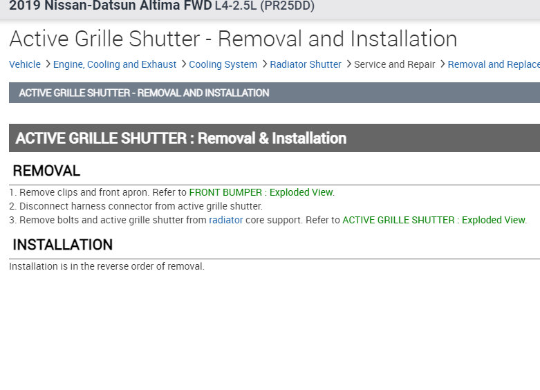 Code P059F, Active Grille Shutter: Hello, I Recently Had the MIL ...