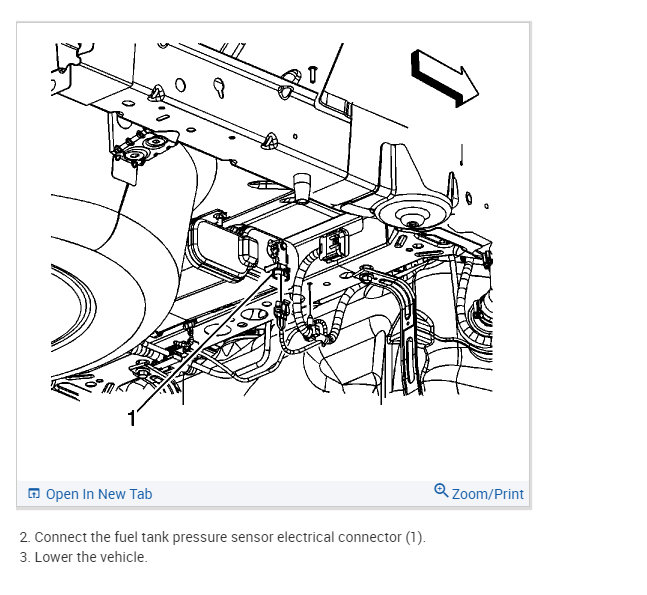 Fuel Tank Pressure Sensor: Location of Sensor. Have a P0451 Code.