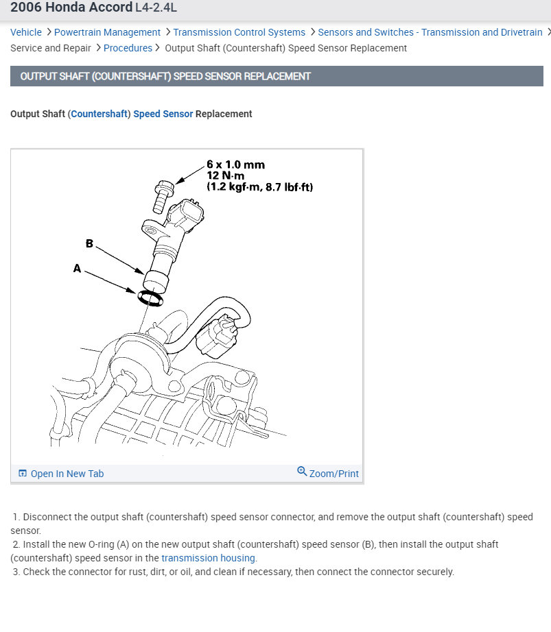 Where Are the VSS Input and Output Sensor Located?