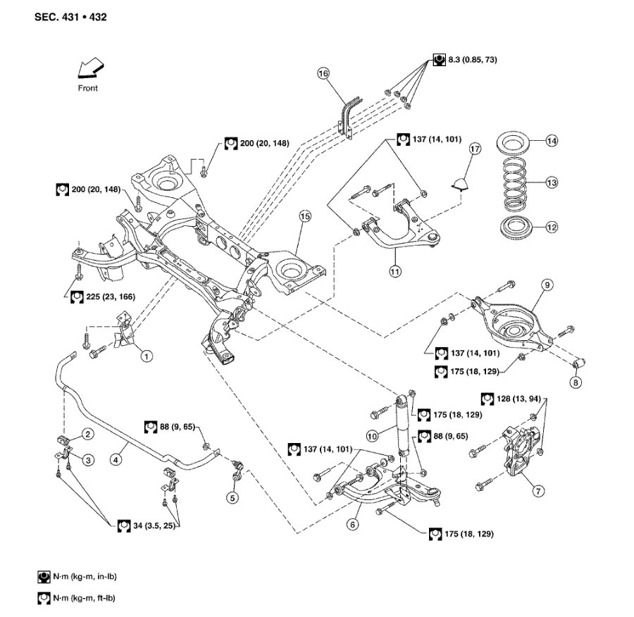 Torque Specs for Rear and Front Suspension?