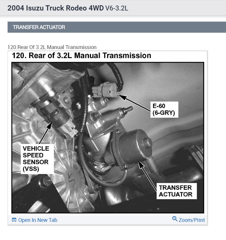 4 Wheel Drive Not Engaging?: My '04 Rodeo 4WD Won'...