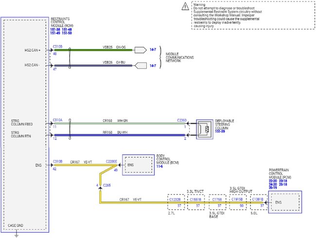 Clock Spring Wiring Diagram for 8 Pin Connector for Clock Spring ...