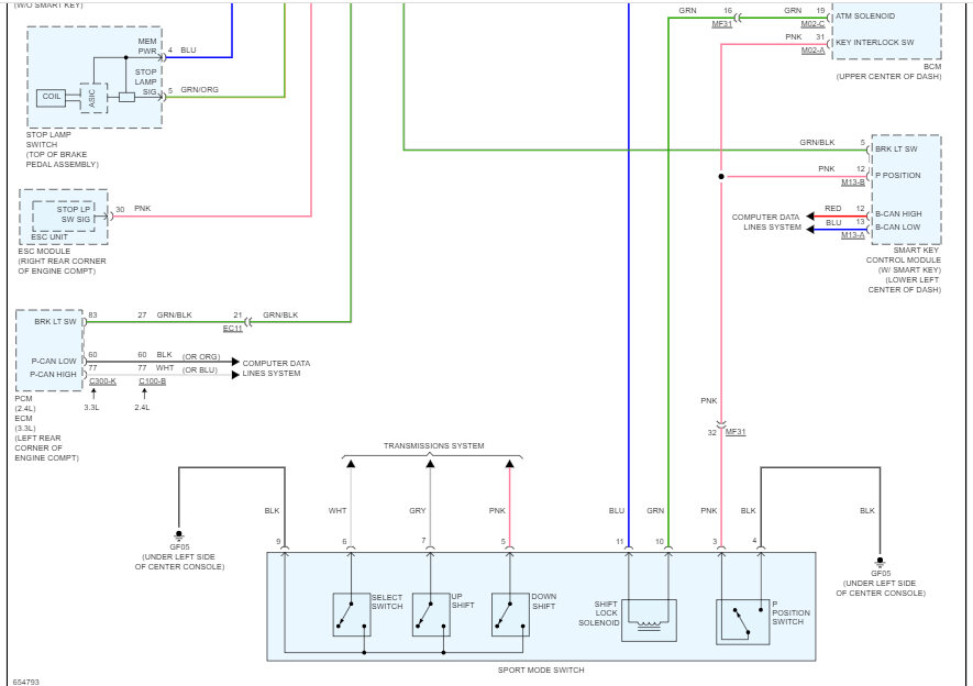 Electrical Diagram From Shifter Interlock Solenoid?: Hi, My Car Is...
