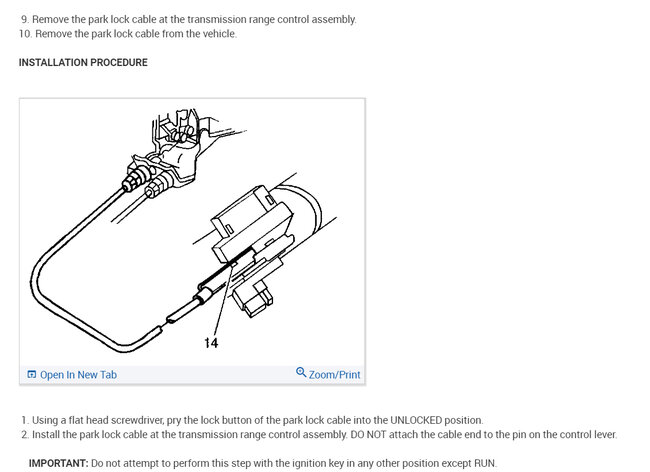 Shift Interlock Solenoid?: Hard to Come Out of Park, Especially ...
