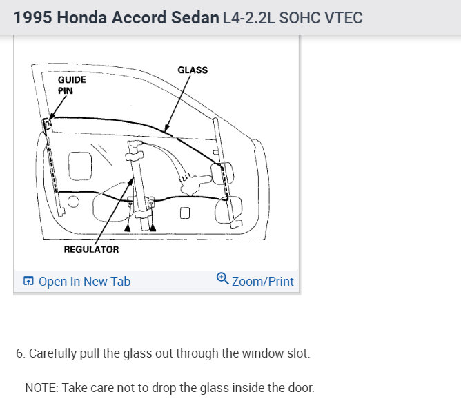 Driver's Side Window Up It Comes Out of the Track at the Top?