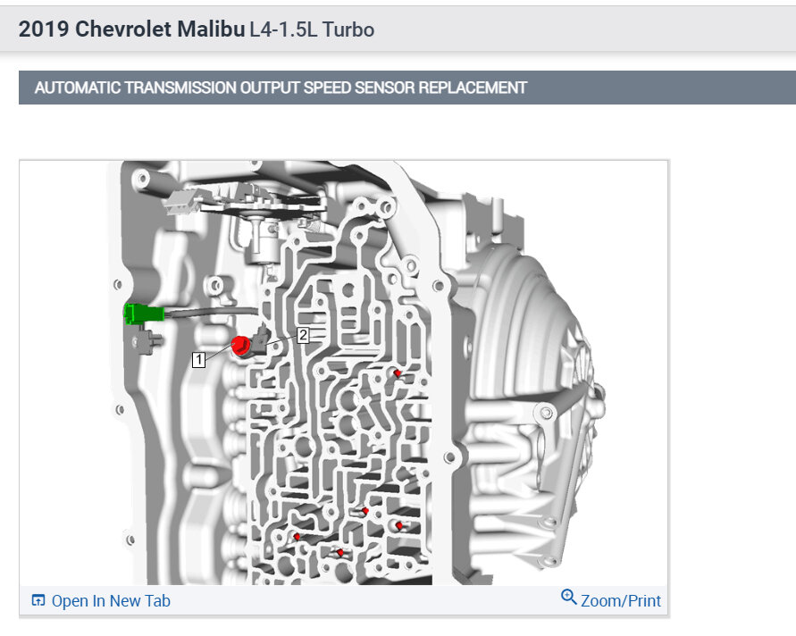 Code P0722, Where Is the Output Speed Sensor Located?