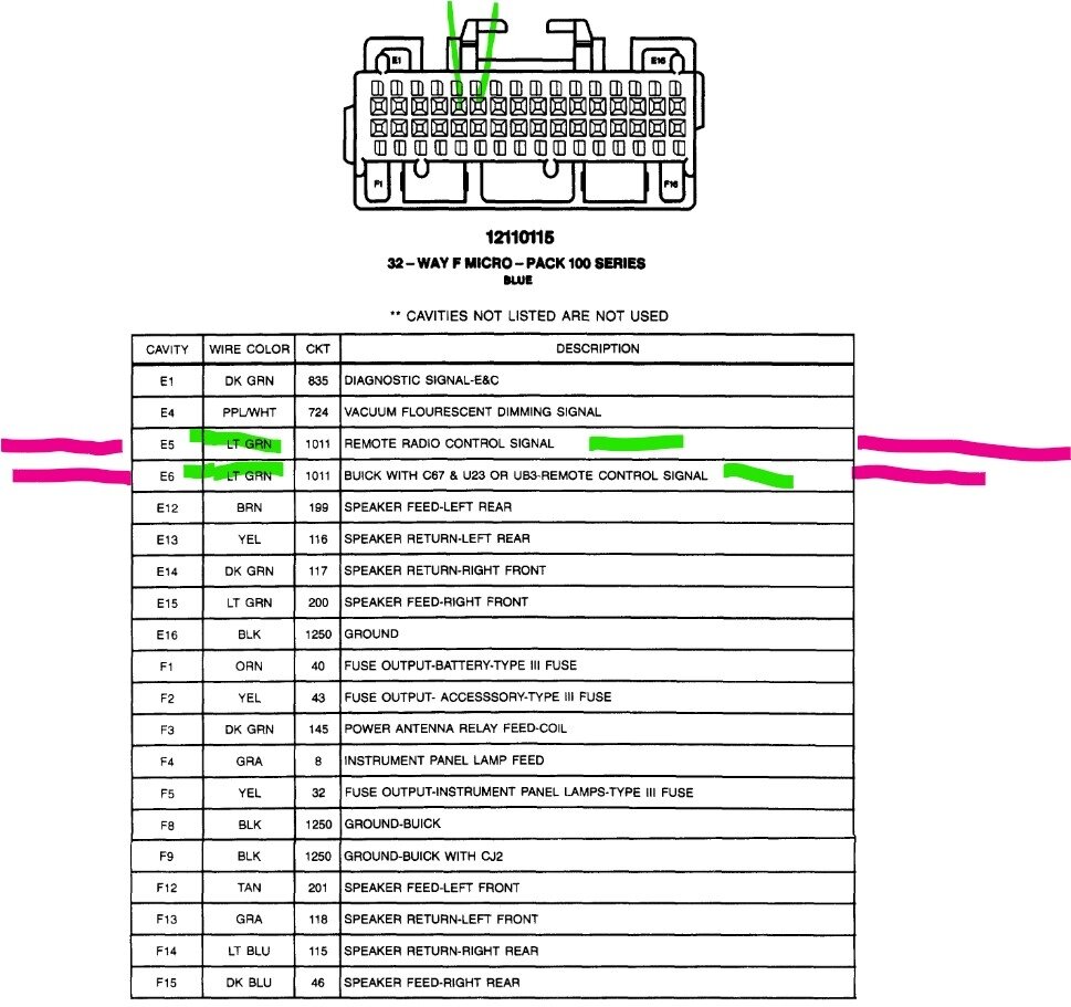 Key1 and Key2 From Aftermarket Radio Everything Works but the ...