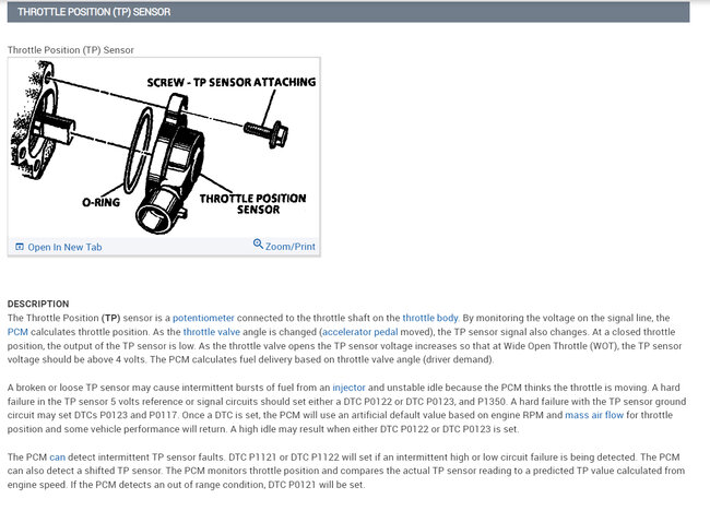Code P0122, Where Is the Throttle Pedal Position Sensor Located?