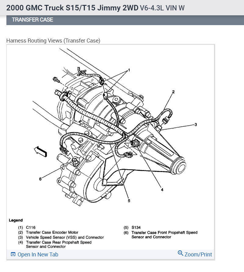 Diagrama de fiação do transfer case Chevy