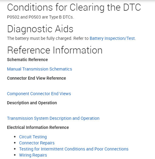 Code P0502, Vehicle Speed Sensor "a" Low, Hold Warning Light ...