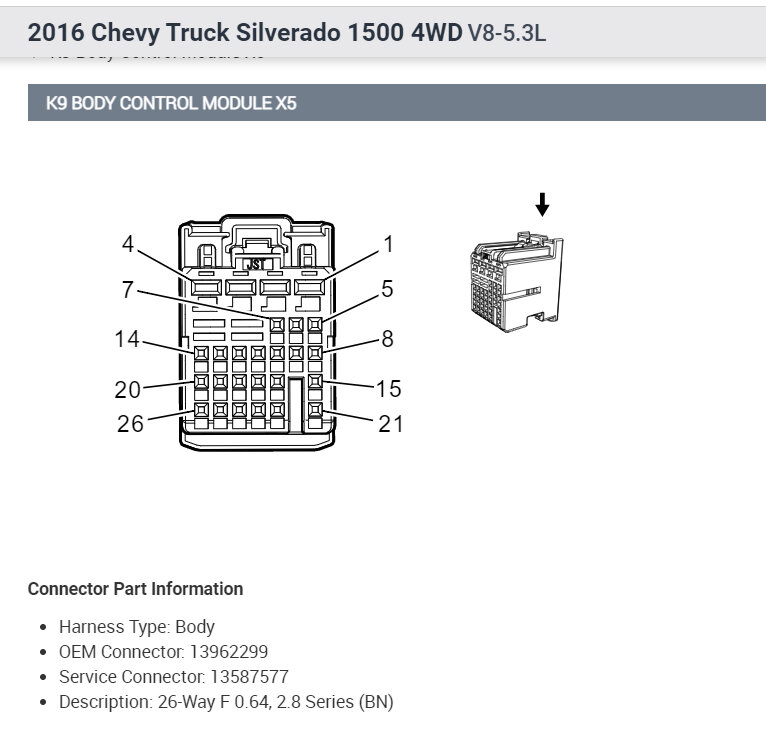 BCM Wiring Pin-out Needed Please?: I Need to Tap Into the Back ...