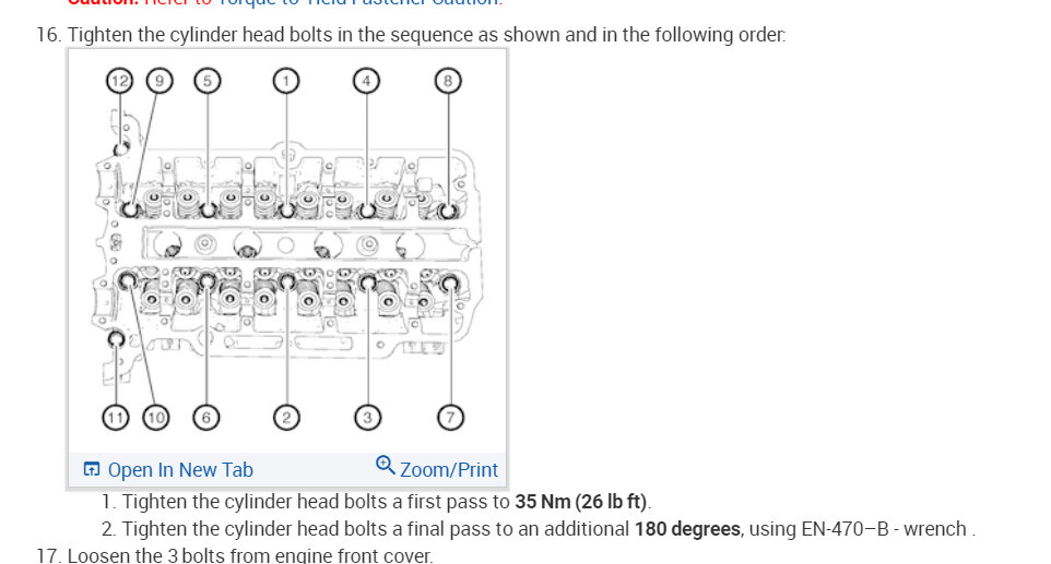Torque Pattern Sequence for Cylinder Head?: Hi, What Is the Torque...
