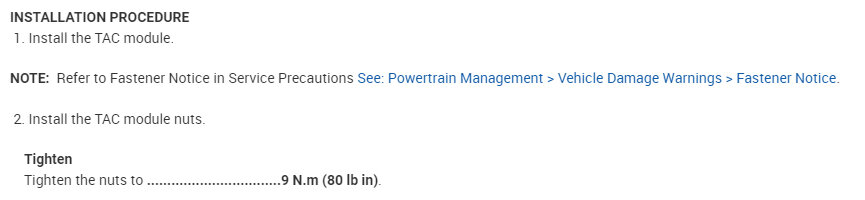 Throttle Actuator Replacement?: Part #12588923. Looking to Find ...